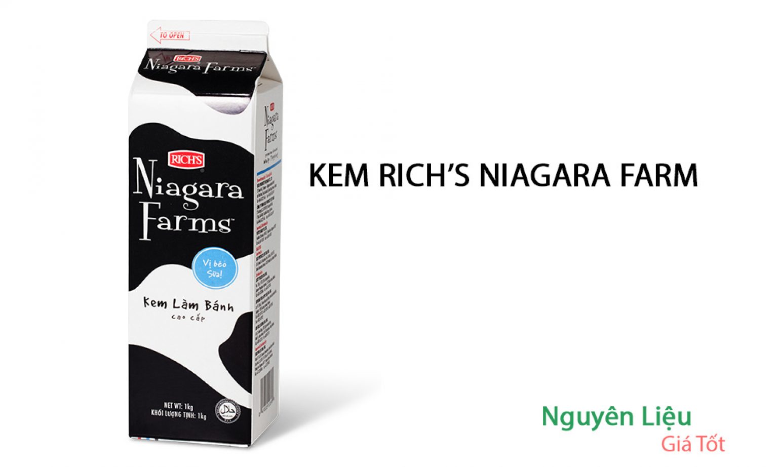 Kem Niagara Farm Rich Hộp 1000g - Nguyên Liệu Giá Tốt